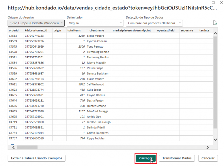 Conexão Power BI Via Kondado