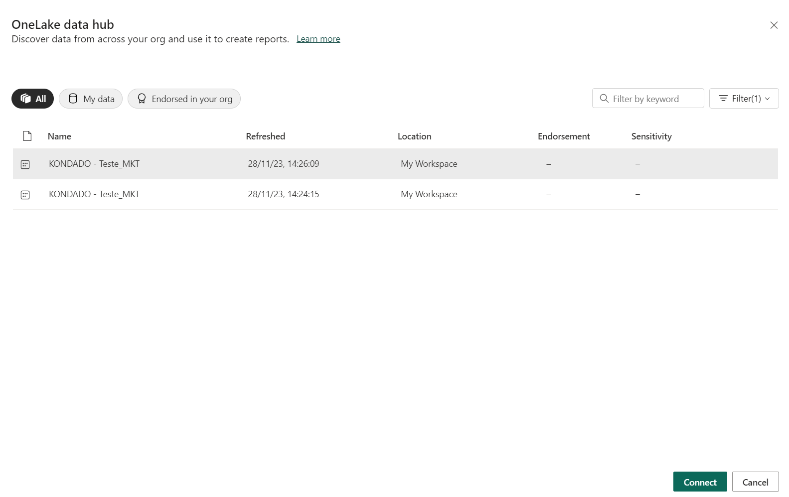 Conectando o Excel ao Power BI